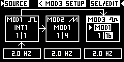 MOD SETUP SCREEN